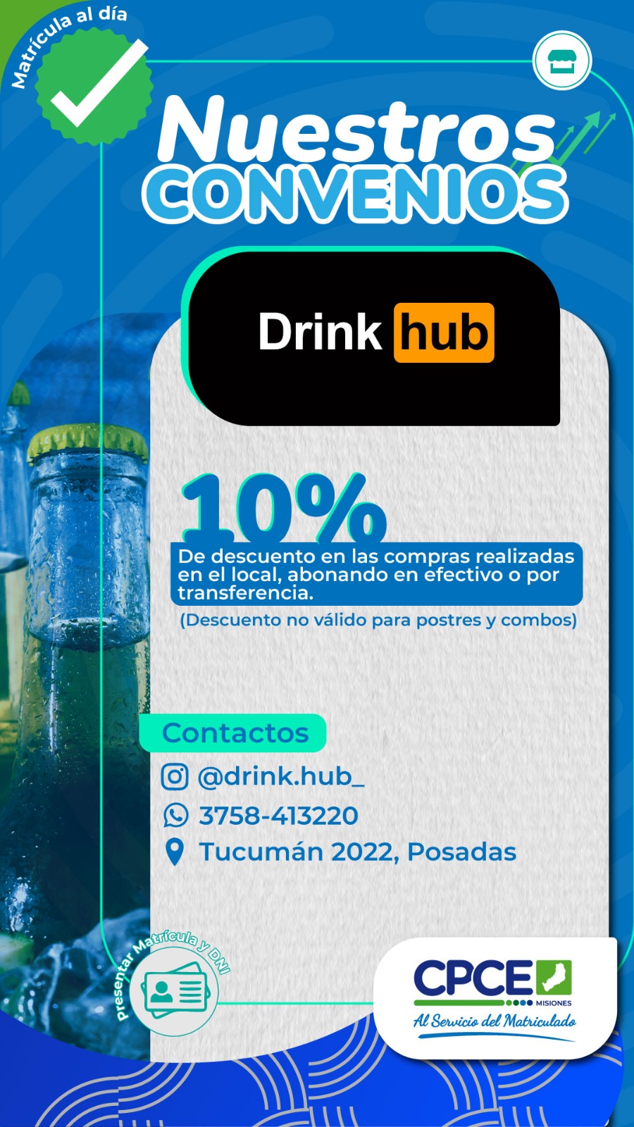 Convenio con Drink Hub – CPCE Misiones